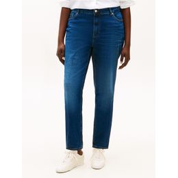 Slim-fit-Jeans Tommy Hilfiger Curve "CRV DNM NEW DOREEN SLIM RW", Damen, Gr. 48, N-Gr, new doreen, Denim/Jeans, Obermaterial: 98% Baumwolle, 2% Elasthan, leichte Abriebeffekte, unifarben, slim fit, Jeans Slim-fit-Jeans, in gro&szlig;en Gr&ouml;&szlig;en