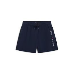Badeshorts "MEDIUM DRAWSTRING", Jungen, Gr. 128/134, N-Gr, schwarz night navy, Microfaser, Obermaterial: 100% Nylon, Tommy Hilfiger Swimwear, Badehosen Badeshorts, elastischer Bund