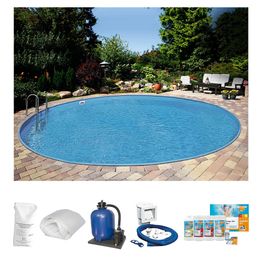 Rundpool Clear Pool "PREMIUM IBIZA", wei&szlig;, H:120cm &Oslash;:420cm, Schwimmbecken, Rundpool, inkl. umfangreichem Zubeh&ouml;r f&uuml;r den Badespa&szlig; im eigenen Garten