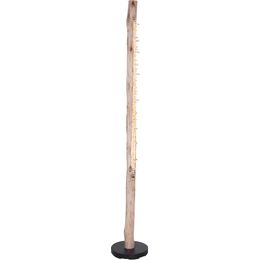 Globo LIGHTING Stehlampe "FELICITAS", schwarz matt, 1, &Oslash; 23cm H: 151cm, 1 Stk., Leuchten, Stehleuchte Schwarz/Holz, Acryl kristall, dimmbar, LED 20W, Stehlampe