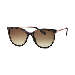 Sonnenbrille BRENDEL EYEWEAR "Modell 907050", Damen, havanna, gemustert, leicht durchscheinend, leicht gl&auml;nzend, metallic, Sonnenbrillen Sonnenbrille, Form Feminin, Logoschriftzug auf B&uuml;gel, Kombifassung