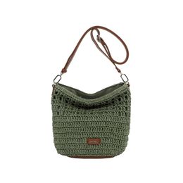 Umh&auml;ngetasche SURI FREY "Umh&auml;ngetasche SFY Marley", Damen, Gr. B/H/T: 31cm x 27cm x 14cm 0, gr&uuml;n (khaki 910), Papierstroh, Taschen Umh&auml;ngetasche