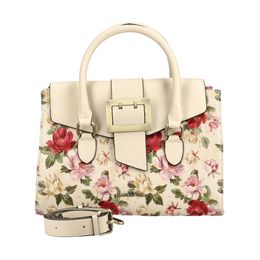 Henkeltasche Laura Vita "Laura Vita Taschen Lederimitat/Textil", Herren, Gr. onesize, beige, rot, Lederimitat, Taschen