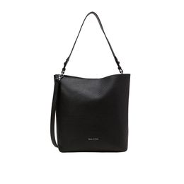Marc O'Polo Umh&auml;ngetasche MARC O'POLO "mit gro&szlig;em Zipper-Mittelfach", Damen, Gr. B/H/T: 35cm x 34cm x 10cm, schwarz, Leder, unifarben, Taschen Umh&auml;ngetasche