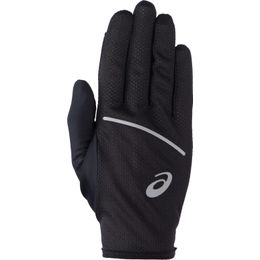 Laufhandschuhe asics "PERFORMANCE RUN GLOVES", Damen, Gr. L/XL, performance schwarz, Obermaterial: 85% Polyester, 10% Nylon, 5% Elasthan, Handschuhe, f&uuml;r k&uuml;hles Wetter, atmungsaktiv, reflektierende Details