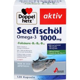 Queisser Doppelherz Seefisch&ouml;l Omega-3 1.000 mg+Fols.Kaps. 120 St