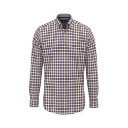 Langarmhemd Fynch-Hatton, Herren, Gr. L, N-Gr, deep merlo, Jersey, Obermaterial: 100% Baumwolle, kariert, regular fit taillenbedeckt, ohne Ausschnitt, Manschette, Hemden, mit Logo Stickerei