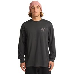 Langarmshirt Billabong "Crayon Wave", Herren, Gr. L, schwarz (washed schwarz), Obermaterial: 100% Walkfrottier;, Shirts Langarmshirt
