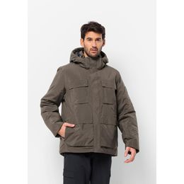 Winterjacke Jack Wolfskin "TEXTOR UTILITY JKT M", Herren, Gr. L (52), braun (cold, coffee), Obermaterial: 100% Polyamid 100% Polyester. Futter: 100% Polyester. F&uuml;llung: 100% Polyester, Jacken Winterjacke