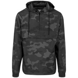Anorak Urban Classics "Urban Classics Herren Camo Pull Over Windbreaker", Herren, Gr. S, schwarzcamo, 100% Polyester, mehrfarbig, normal, ohne Ausschnitt, Jacken