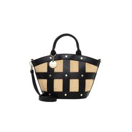 Shopper Tamaris "Shopper TAS Kirsti", Damen, Gr. B/H/T: 37cm x 23cm x 12cm 0, schwarz (schwarz 100), Polyurethan, Taschen Shopper