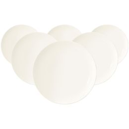 Speiseteller Seltmann Weiden "Speiseteller Savona Fine Diamond &oslash; 27,7 cm 6er Set creme", beige (creme), B:27,7cm H:2,8cm T:27,7cm &Oslash;:27,7cm, Speiseteller, Speiseteller, Sp&uuml;lmaschinenfest, Mikrowellensicher, Ofenfest