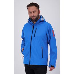Softshelljacke LPO "ELLIOT PEAK III MEN", Herren, Gr. 4XL (60), blau, 96% Polyester; 4% Elasthan, mit Gummizug, Jacken Softshelljacke, auch in Gro&szlig;en Gr&ouml;&szlig;en erh&auml;ltlich