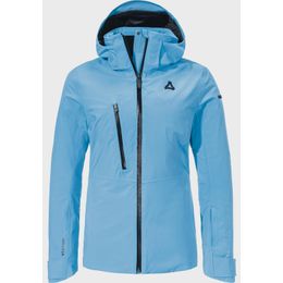 Sch&ouml;ffel Outdoorjacke SCH&Ouml;FFEL "Ski Jacket Style Pontre WMS", Herren, Gr. 40, 8105, blau, Oberstoff: Aussenseite: 88% Nylon, 12% Elasthan; (Membran: Polyurethan); Futter: 100% Polyester; Wattierung: 100% Polyester, regular fit, hoch geschlossener Ausschnitt, Jacken Outdoorjacke