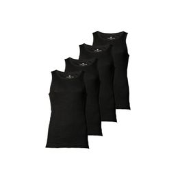 Unterhemd Tom Tailor "Unterhemd 4er Pack", Herren, Gr. M, N-Gr, schwarz, Obermaterial: 100% Baumwolle CO., Unterhemden Unterhemd