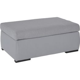 Polsterhocker Home Affaire "Win, B: 97 cm - OTTO. Verl&auml;ssliche Qualit&auml;t.", grau (hellgrau, silbergrau), B:97cm H:40cm T:66cm, 100% Polyester, Hocker, Polsterhocker, individuell zu kombinieren