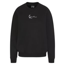 Sweater Karl Kani "Karl Kani Karl Kani Small Signature Essential OS Crew", Damen, Gr. L, schwarz, 65% Baumwolle, 35% Polyester, Rundhals, Sweatshirts Sweater