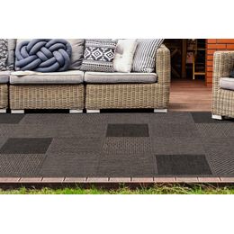 Teppich Calo-deluxe "Perugia 1040" Gr. 2, grau (taupe), B:80cm H:7mm L:150cm, Kunstfaser, Teppiche, Teppich, In- und Outdoor geeignet, Wohnzimmer