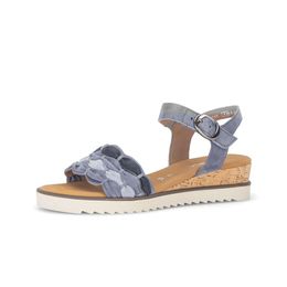 Riemchensandale Gabor "Riemchensandale", Damen, Gr. 40, blau, Schuhe Riemchensandale