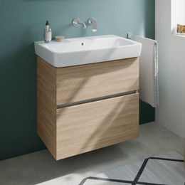 Geberit Renova Plan Waschtisch, evineo ineo5 evo Unterschrank B: 75 cm, 2 Ausz&uuml;ge, mit Griffmulde,, 501692008+BE0988OA,