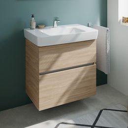 Geberit Renova Plan Waschtisch, evineo ineo5 evo Unterschrank B: 75 cm, 2 Ausz&uuml;ge, mit Griffmulde,, 501695001+BE0988OA,