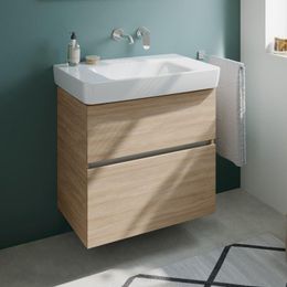 Geberit Renova Plan Waschtisch, evineo ineo5 evo Unterschrank B: 75 cm, 2 Ausz&uuml;ge, mit Griffmulde,, 501697001+BE0988OA,
