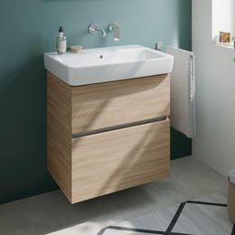 Geberit Renova Plan Waschtisch, evineo ineo5 evo Unterschrank B: 70 cm, 2 Ausz&uuml;ge, mit Griffmulde,, 501646001+BE0987OA,