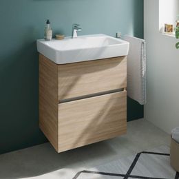 Geberit Renova Plan Waschtisch, evineo ineo5 evo Unterschrank B: 65 cm, 2 Ausz&uuml;ge, mit Griffmulde,, 501641001+BE0986OA,