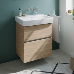 Geberit Renova Plan Waschtisch, evineo ineo5 evo Unterschrank B: 65 cm, 2 Ausz&uuml;ge, mit Griffmulde,, 501642001+BE0986OA,