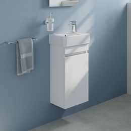Geberit Renova Plan Handwaschbecken, evineo ineo5 evo Unterschrank B: 36 cm, 1 T&uuml;r, mit Griffmulde,, 500382018+BE0981WM,