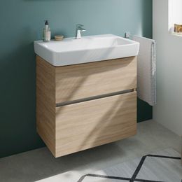 Geberit Renova Plan Waschtisch, evineo ineo5 evo Unterschrank B: 75 cm, 2 Ausz&uuml;ge, mit Griffmulde,, 501691001+BE0988OA,