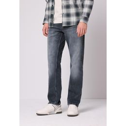 Street One MEN Herren Regular-fit-Jeans, grau, Gr. 31, unifarben, Jeans, 81% Baumwolle, 18% Polyester, 1% Elasthan, Jeans, 5-Pocket-Style