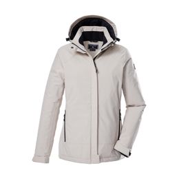 Funktionsjacke Killtec "KOW 250 WMN JCKT", Damen, Gr. 44, beige (helltaupe), Obermaterial: 100% Polyester;Futter: 100% Polyester;F&uuml;llung: 100% Polyester, Jacken Funktionsjacke, Wasserdichte Damenjacke, atmungsaktiv, abnehmbare Kapuze