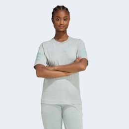 T-Shirt adidas Sportswear "FUTURE ICONS 3-STREIFEN", Damen, Gr. S, wonder sage, Obermaterial: 100% Baumwolle, normal, Rundhals, Shirts T-Shirt
