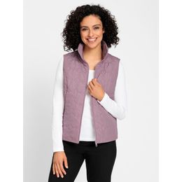 Steppweste Inspirationen, Damen, Gr. 36, lila (mauve), 100% Polyester, Wattierung:100% Polyester, unifarben, Westen Steppweste