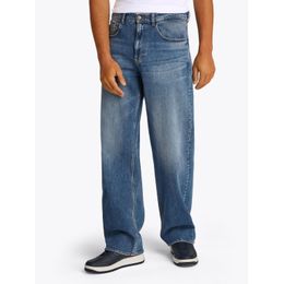 Loose-fit-Jeans Tommy Jeans "Jamie Loose Straight", Herren, Gr. 31, L&auml;nge 34, blau (denim medium), Denim/Jeans, Obermaterial: 99% Baumwolle, 1% Elasthan, loose fit lang, Jeans, in blauer Waschung