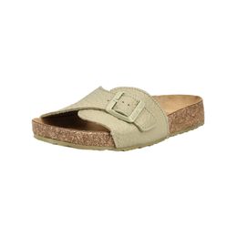 Pantolette Haflinger "Haflinger Pantoletten Leder", Herren, Gr. 38, beige, Leder, Schuhe Pantolette