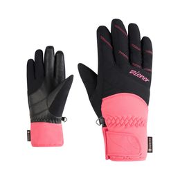 Skihandschuhe Ziener "KATIMA-Z GTX glove lady", Damen, Gr. 6,5, rosa (pink lilly), Materialmix, Handschuhe