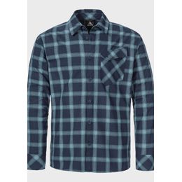 Sch&ouml;ffel Outdoorhemd SCH&Ouml;FFEL "Hiking Shirt Style Poplar MNS", Herren, Gr. 54, Normalgr&ouml;&szlig;en, blau (8820, blau), Oberstoff: 60% Baumwolle, 40% Polyester, V-Ausschnitt, Hemden