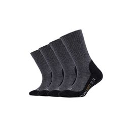 Funktionssocken Camano "function", Jungen, Gr. 27-30, grau (anthrazit, meliert), Materialmix, metallisierte Fasern, normal, Socken Sportsocken, mit verst&auml;rkten Belastungszonen an Ferse und Spitze