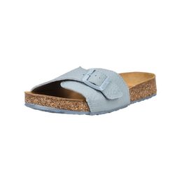 Pantolette Haflinger "Haflinger Pantoletten Leder", Herren, Gr. 38, blau, Leder, Schuhe Pantolette