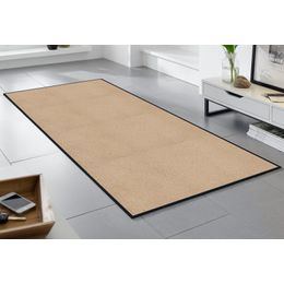 Fu&szlig;matte "Original Uni, Schmutzfangteppich" Gr. 18, beige (sand), B:75cm H:9mm L:120cm, Kunstfaser, wash+dry by Kleen-Tex, Teppiche, Fu&szlig;matte, Schmutzmatte, rutschhemmend, auch als L&auml;ufer erh&auml;ltlich