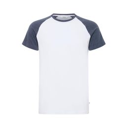 !Solid Rundhalsshirt SOLID "Rundhalsshirt SDBastian", Herren, Gr. XXL, wei&szlig; (whi blu m), Obermaterial: 60% Baumwolle CO. 40% Polyester PES., Shirts Rundhalsshirt