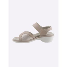 Sandalette Classic Basics, Damen, Gr. 38, beige, Nubukleder, Schuhe Sandalette
