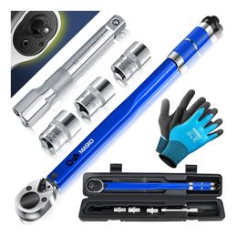 Masko&reg; Drehmomentschl&uuml;ssel 6tlg. Set 40-210Nm 1/2 ' CV inkl. 3 Steckn&uuml;ssen 17mm, 19mm, 21mm und Verl&auml;ngerung 125mm inkl. Koffer +/- 4% Toleranz Reifenschl&uuml;ssel Auto Drehmoment-Schl&uuml;ssel