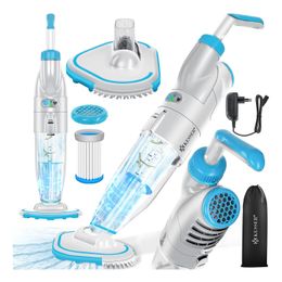 Kesser&reg; Poolsauger mit Akku elektrisch Pool Bodensauger Handsauger Poolreiniger mit Filter & 2-Geschwindigkeits-System Handsauger Reinigungsset kabellos, Inkl. Abdeckung