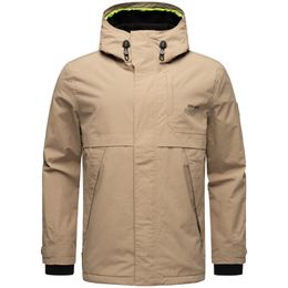 Regenjacke STONE HARBOUR "Zanjaar", Herren, Gr. M (50), beige, Obermaterial: 100% Nylon. Innenfutter: 100% Polyester. &Auml;rmelfutter: 100% Polyester, gerade Po-bedeckend, hoch geschlossener Ausschnitt, mit Kn&ouml;pfen,verstellbar Rippstrickb&uuml;ndchen mit Druckkn&ouml;pfen,verstellbar, Jacken Regenjacke, Herren &Uuml;bergangsjacke mit Fleece-Futter