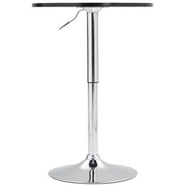CLP Stehtisch Lamoni h&ouml;henverstellbar drehbar mit Metallgestell I Bistrotisch f&uuml;r Bar & Events I Tischplatte &Oslash; 60 cm I Ideal mit Hussen & Deko