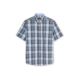 Kurzarmhemd OLYMP "OLYMP Casual, regular fit, Button-down", Herren, Gr. L, Normaler Arm, marine, 100% Baumwolle, Hemden