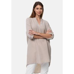 PM SELECTED Damen Longbluse Romantische Musselin Oversized Tunika in Einheitsgr&ouml;&szlig;e PM10